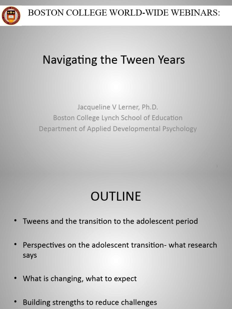 Tweens PPT FINAL JVL 4-15-15 | PDF | Adolescence | Youth