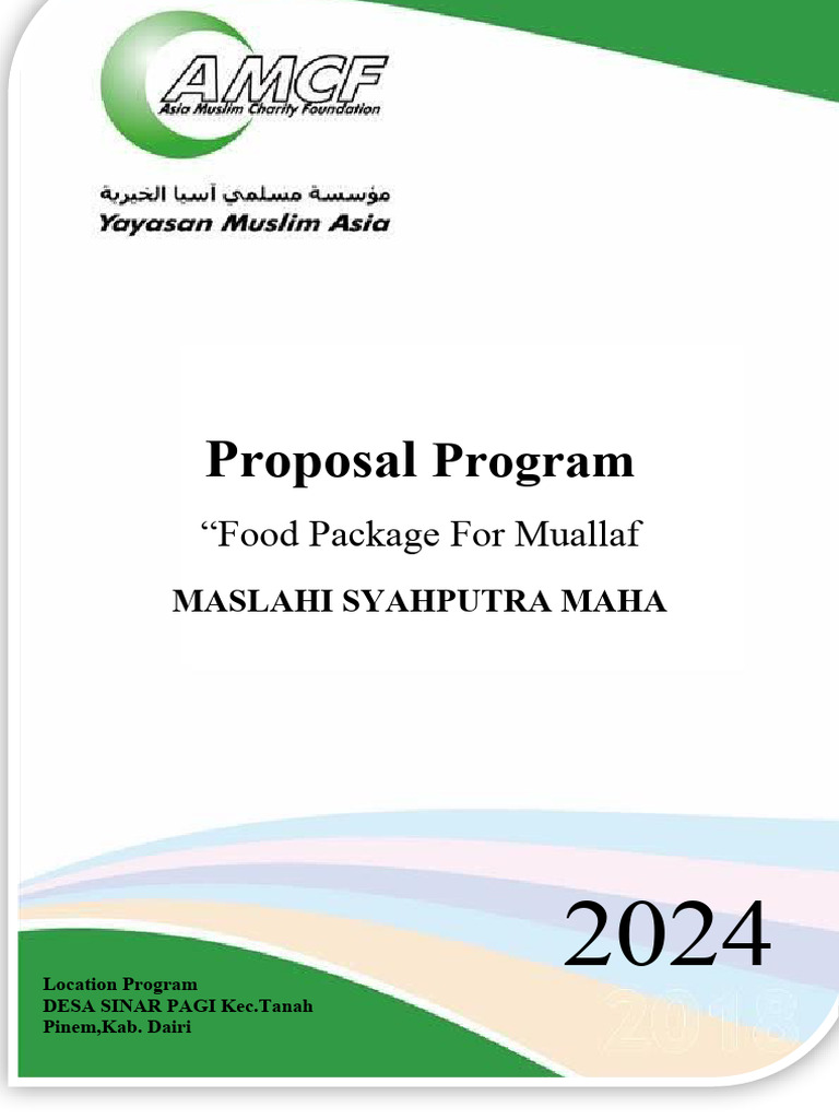 PROPOSAL FOOD PACKAGE PROGRAM (Maslahi Syahputra Maha) | PDF ...