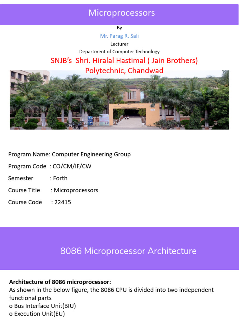 Mic Unit1 Architecture | PDF | Central Processing Unit | Computer Science