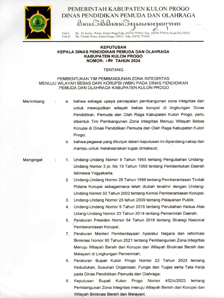 SK Tim Zi WBK - Dikpora | PDF