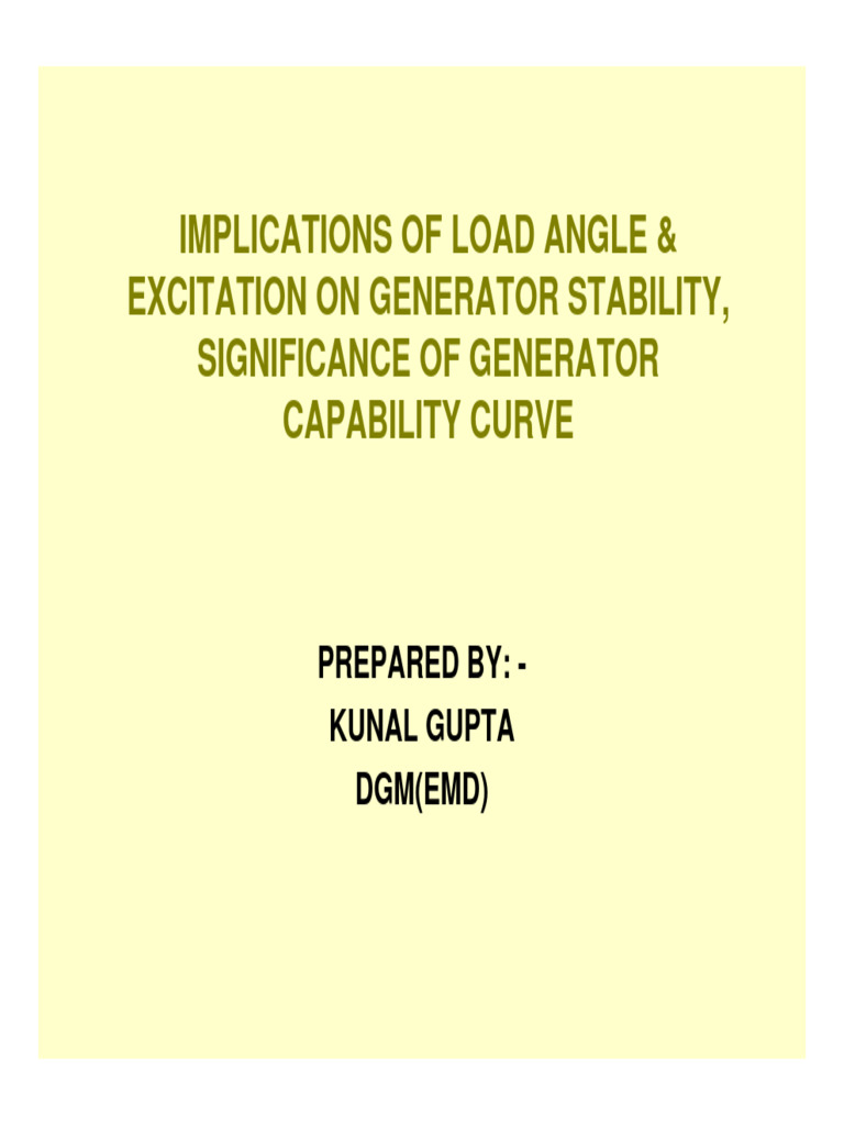 Generator Capability Curve Explained | PDF | Electric Generator | Ac Power