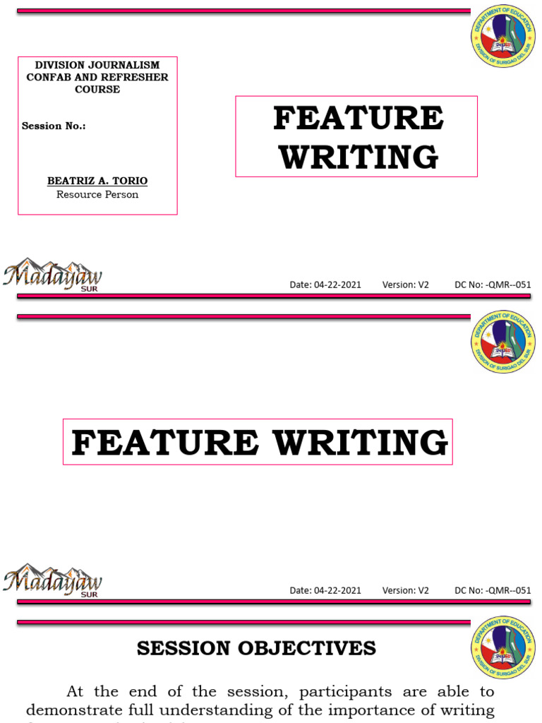 Feature Writing - Journalism Confab | PDF