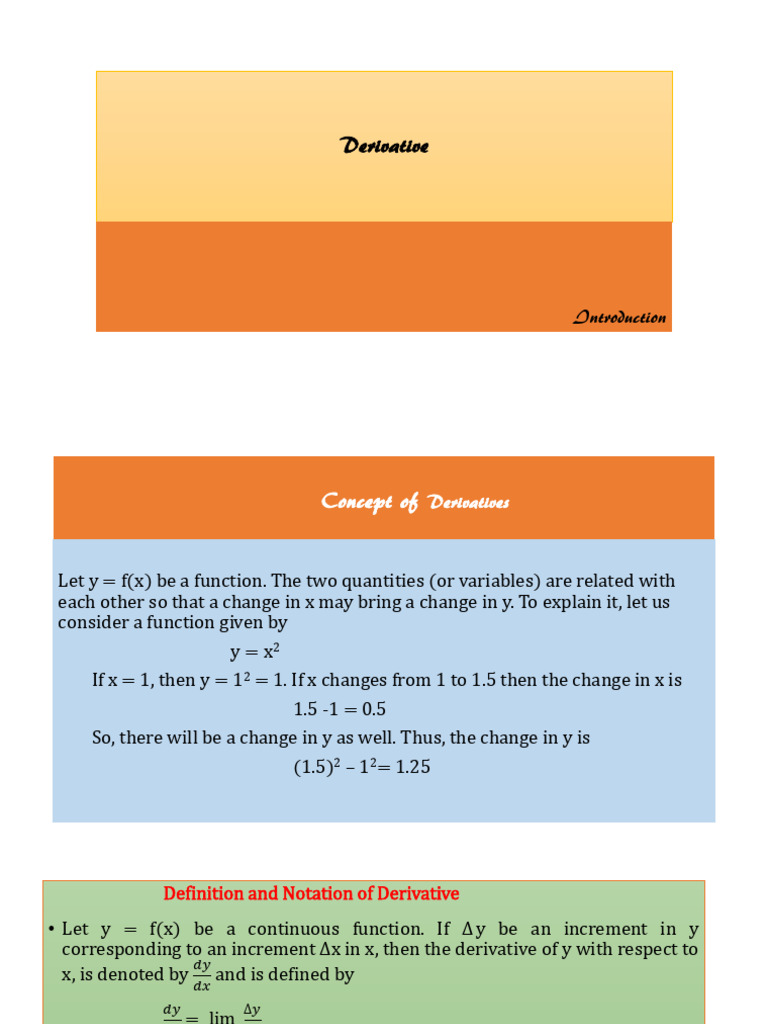 Derivative Pdf Derivative Function Mathematics