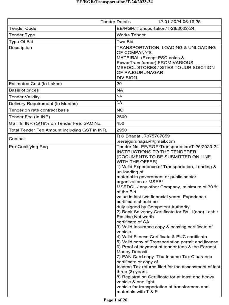 Rajgurunagar Transport Tender | PDF | Arbitral Tribunal | Arbitration