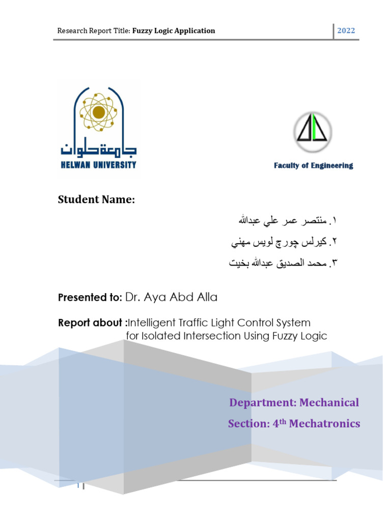 traffic control | PDF | Fuzzy Logic | Traffic