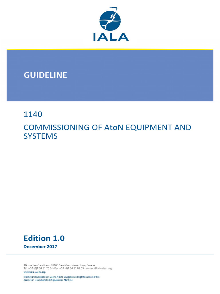 1140 Ed.1 Commissioning of AtoN Equipment and Systems - Dec2017 | PDF | Verification And ...