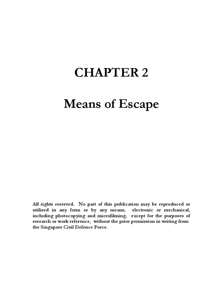 SCDF Chap - 2 Means of Escape | PDF | Stairs | Door