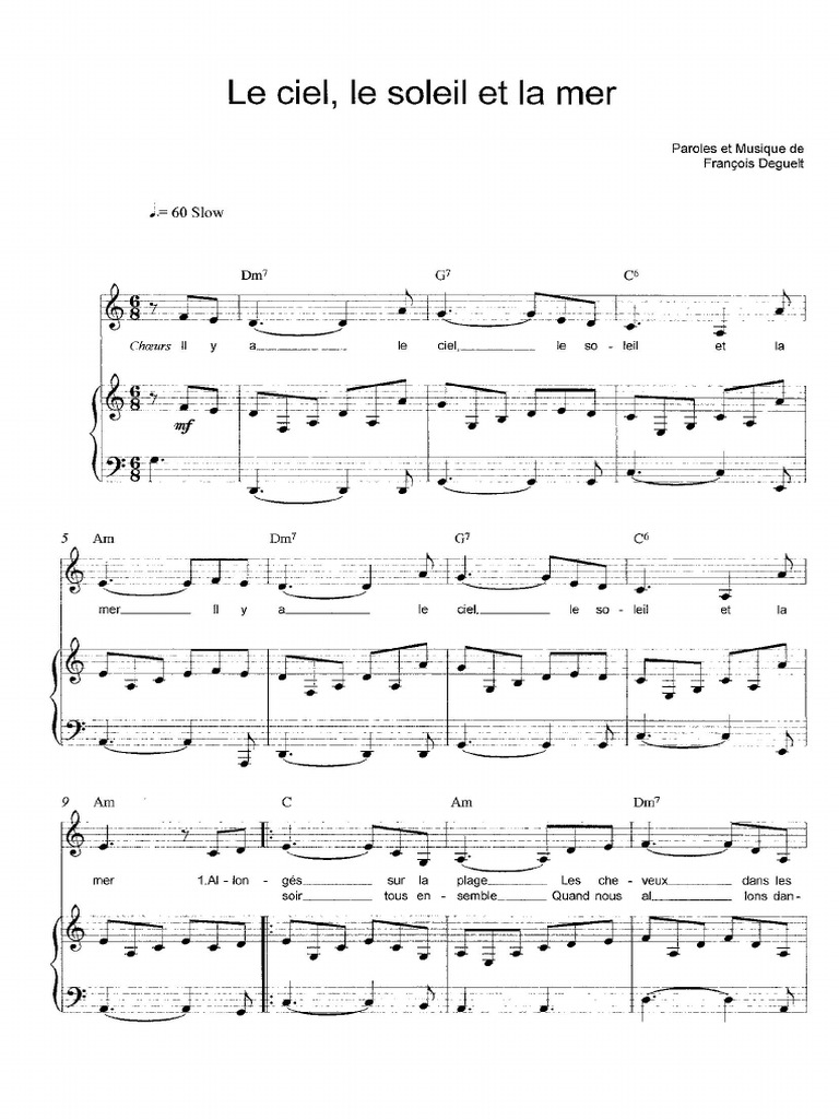 Le Ciel Le Soleil Et La Mer | PDF