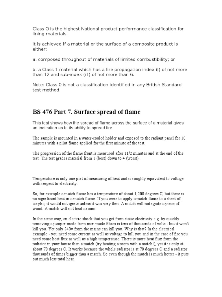 Class O For Lining Materials | PDF | Fire Sprinkler System | Fires