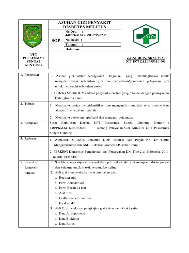 Asuhan Gizi untuk Diabetes Melitus | PDF | Kesehatan Holistik