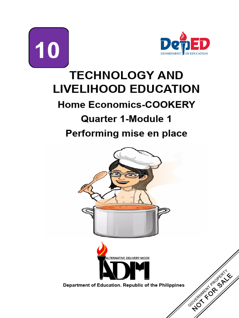 Cookery Module: Performing Mise en Place | PDF | Fat | Yolk