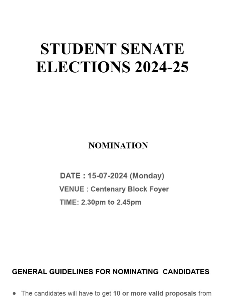Final Senate Nominations 2024 | PDF | Career & Growth | Business