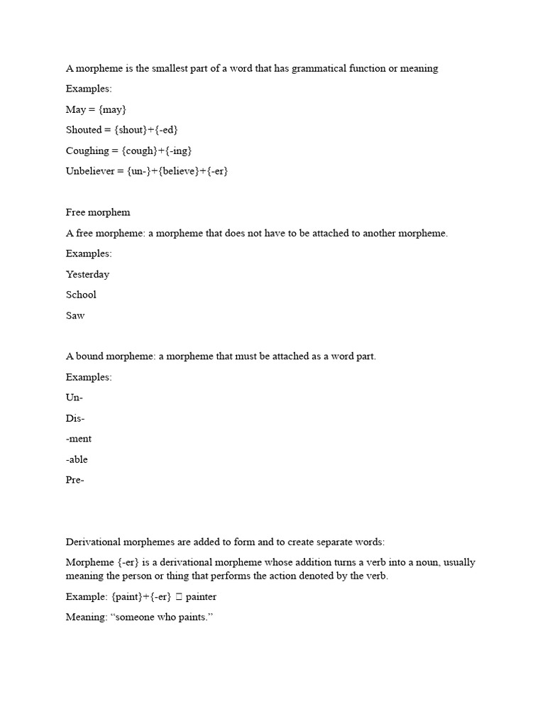 Morpheme | PDF | Language Arts & Discipline