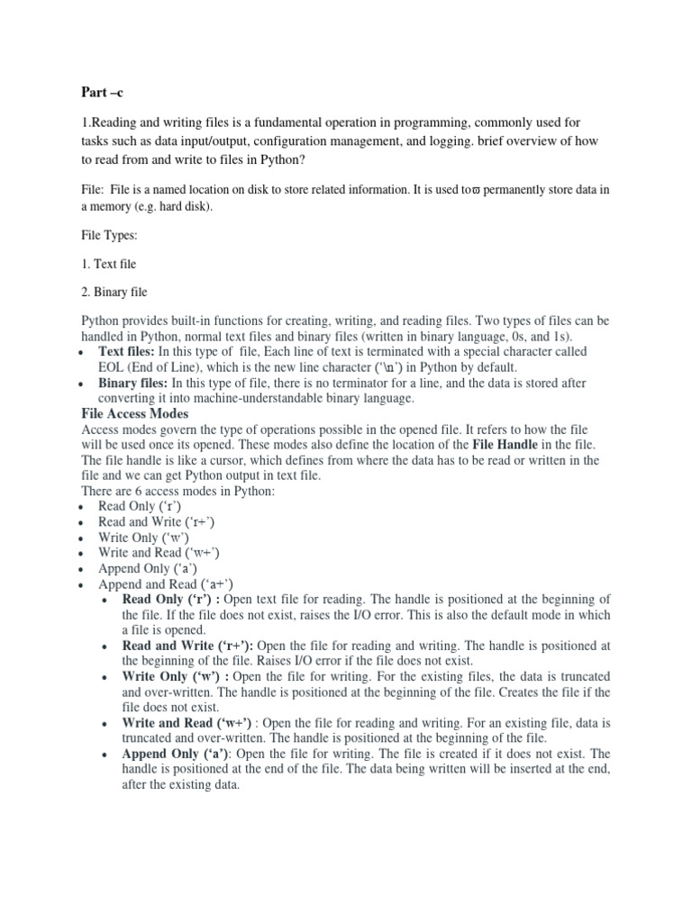 Unit - 5 Python Notes | PDF | Computer File | Command Line Interface Unit - 5 Python Notes | PDF | Computer File | Command Line Interface