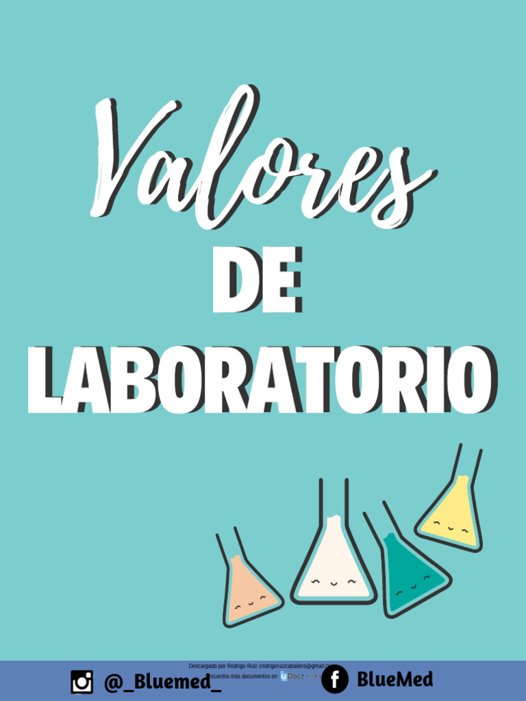 Valores de Laboratorio Bluemed 2 Downloable | PDF | Química | Metabolismo