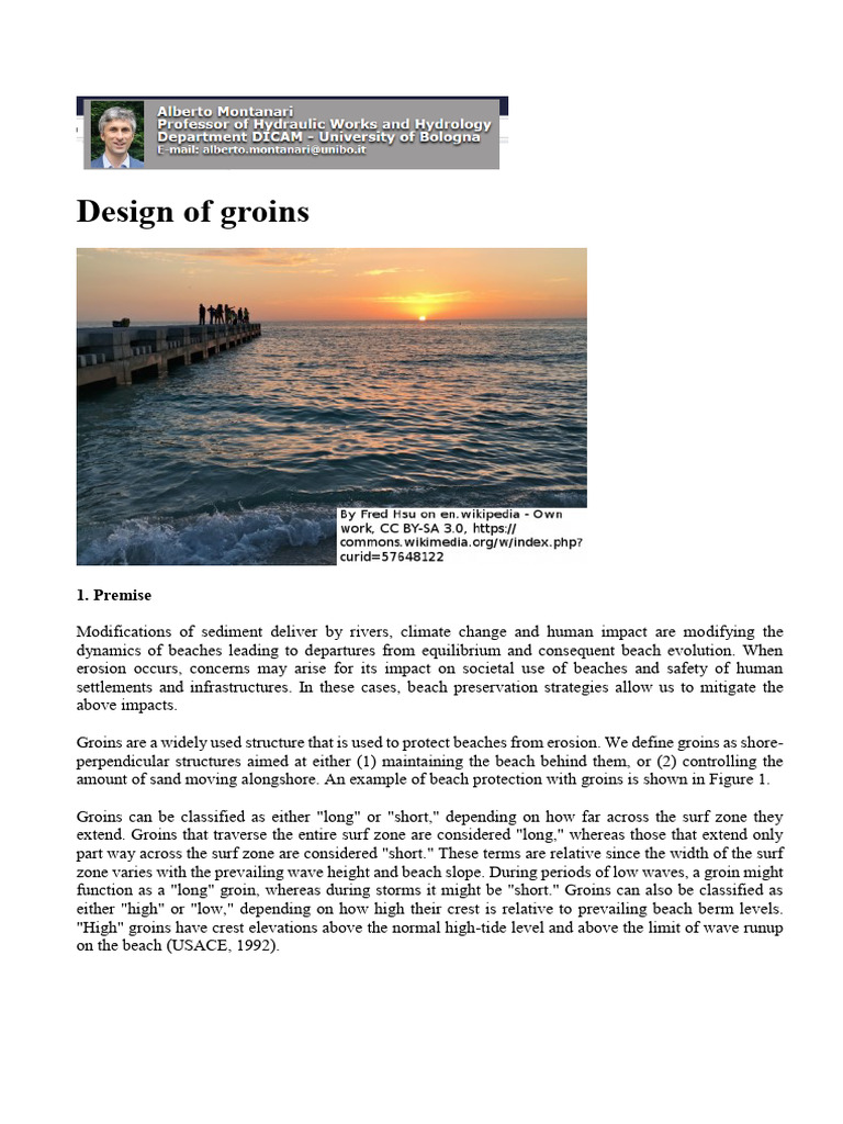 Design of groins | Download Free PDF | Beach | Coast