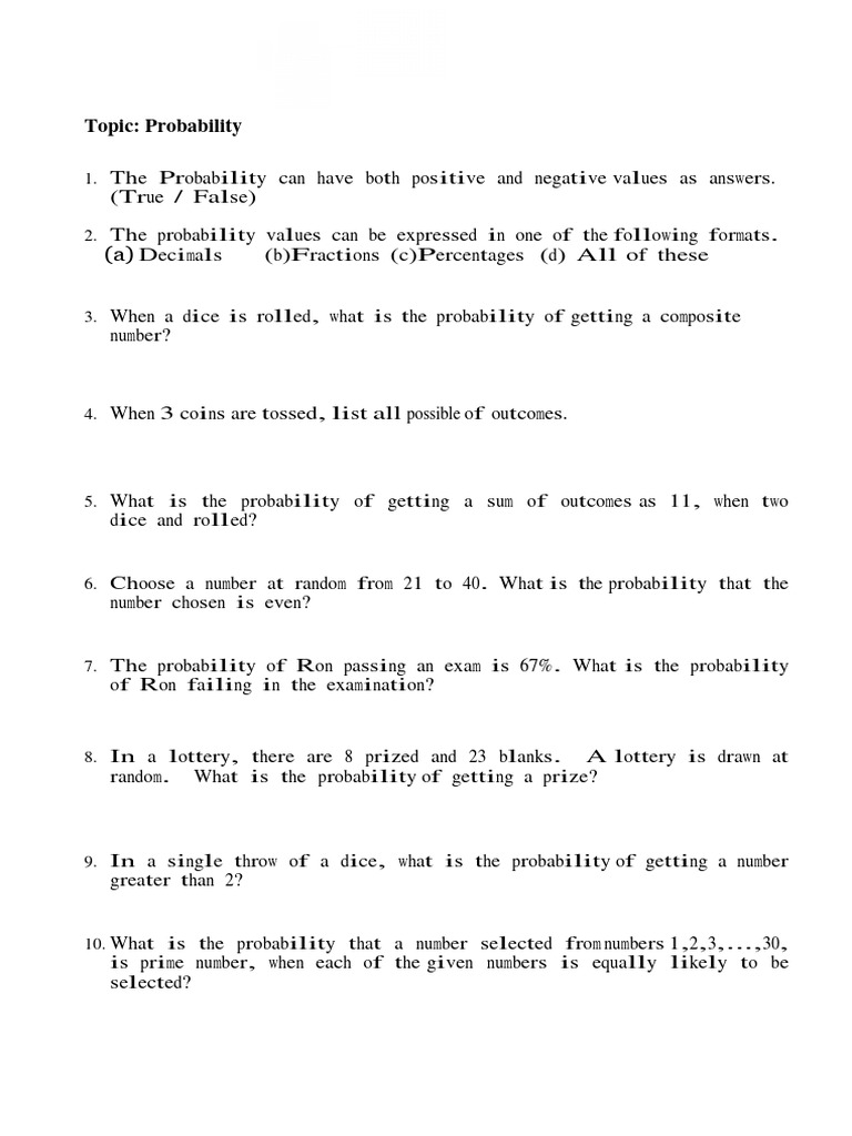Probability Homework | PDF