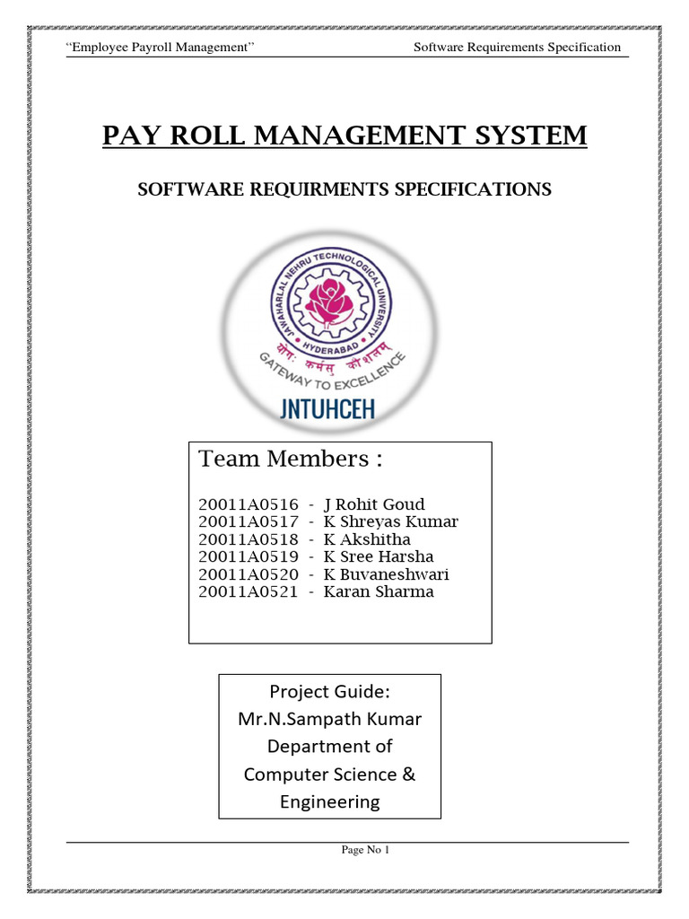 payRollSystem | PDF | Databases | Payroll