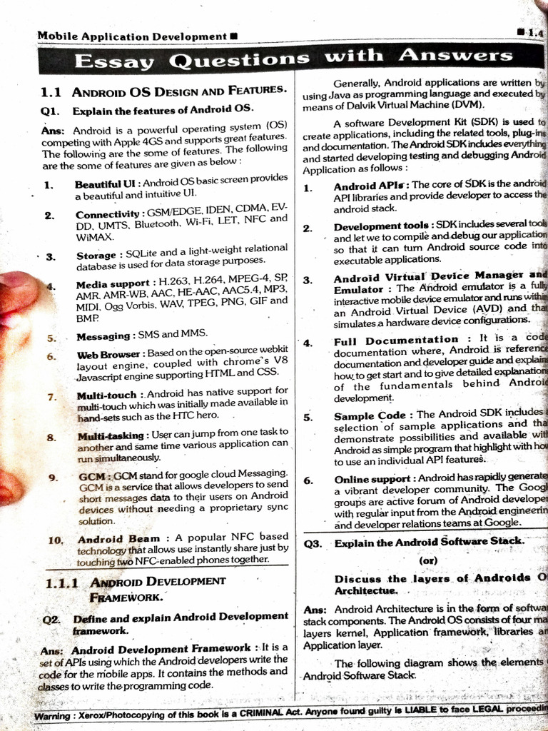 Mad 1 Pdf Android Operating System Java Programming Language 