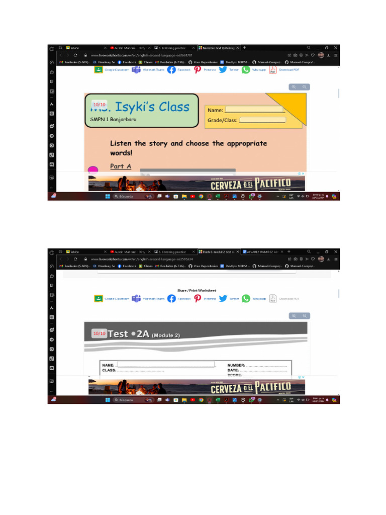 ALVAREZ RAMIREZ ALISON MICHELLE - 3. Listening Practice | PDF