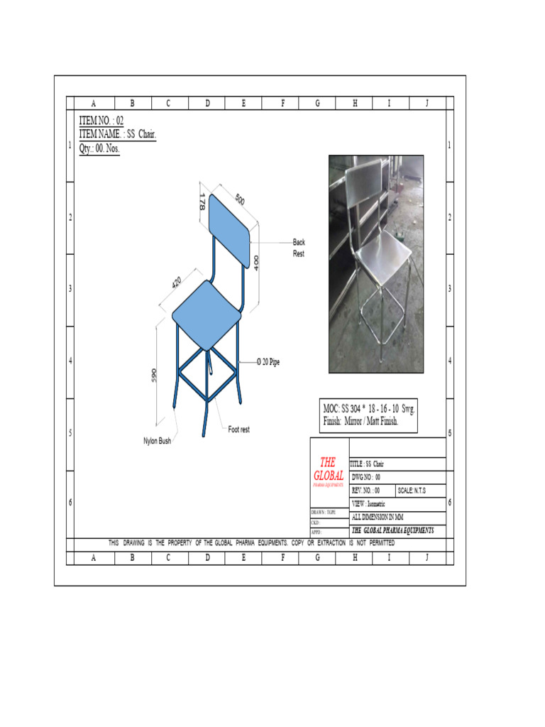 SS Fix Chair-15926-Model | PDF