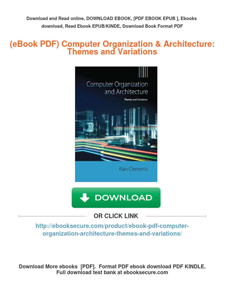 (Ebook PDF) Computer Organization & Architecture: Themes and Variations ...