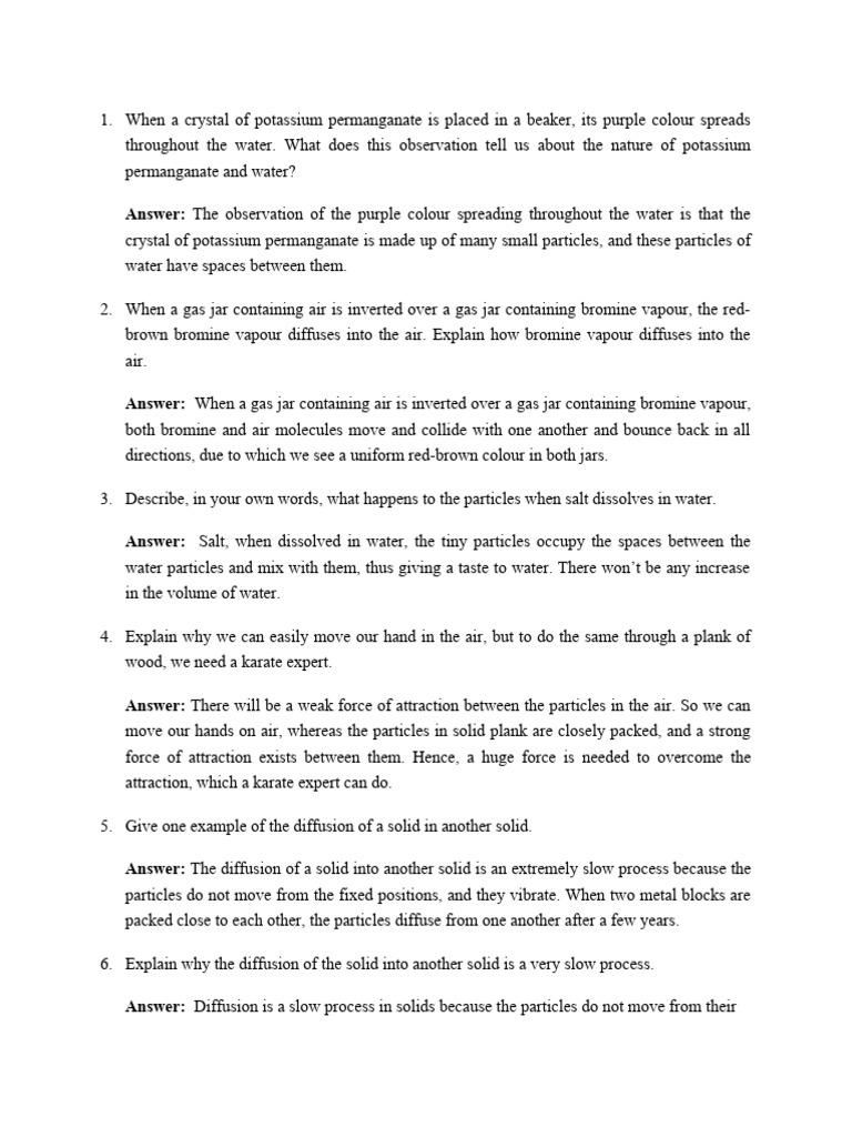 Chemistry Question Answer Chapter 1 | PDF | Gases | Liquids
