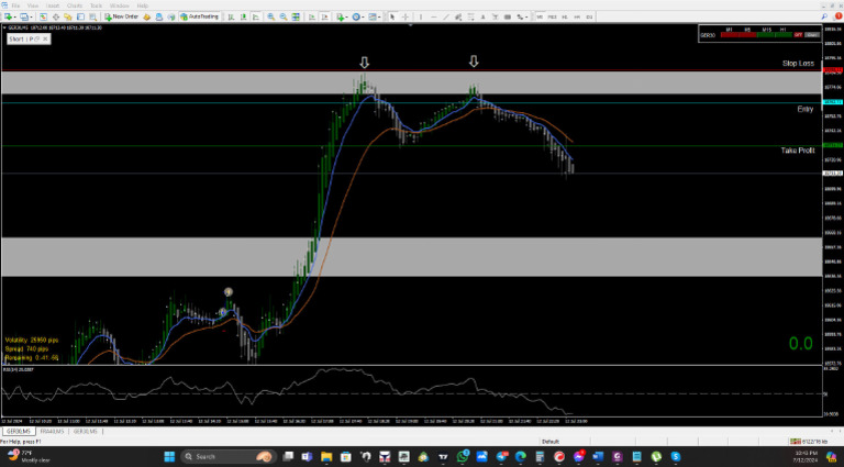 2024-07-12 GER30 M5 Trade - Trend Reversal Setup - Entry & Exit ...