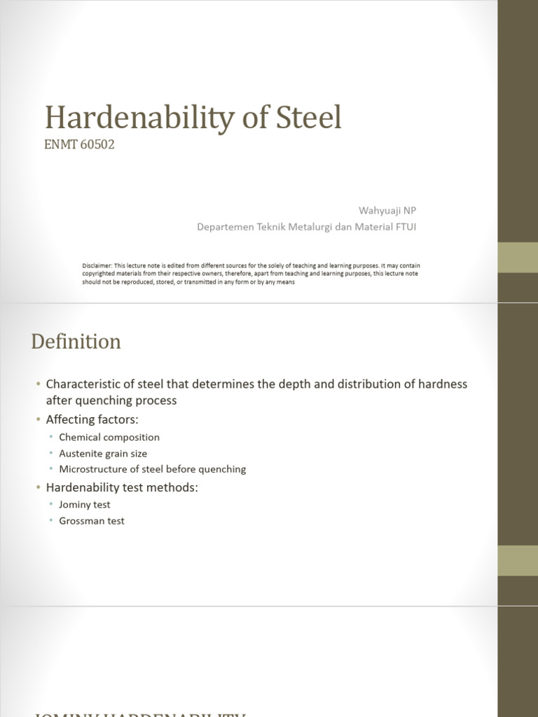 Hardenability of Steel WNP 2021 | PDF | Steel | Physical Sciences