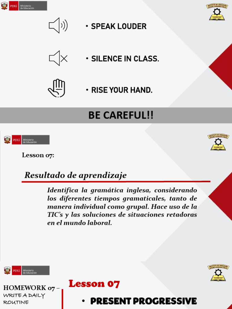 LESSON 07_PRESENT PROGRESSIVE TENSE | PDF