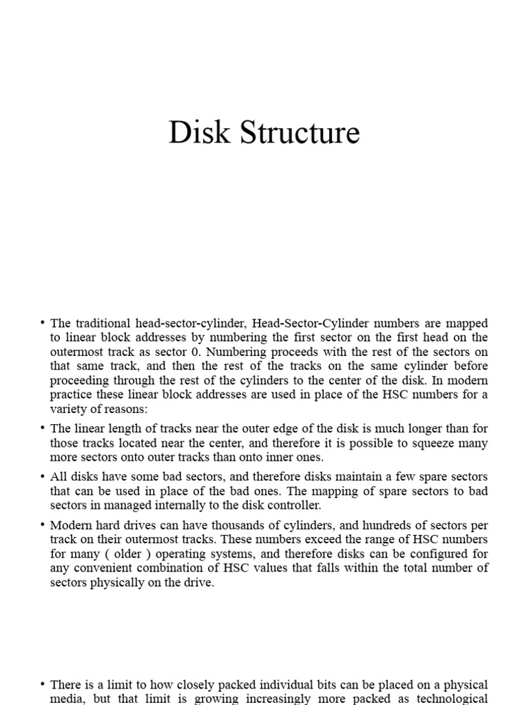 8 Disk Structure | PDF | Home & Garden | Computers