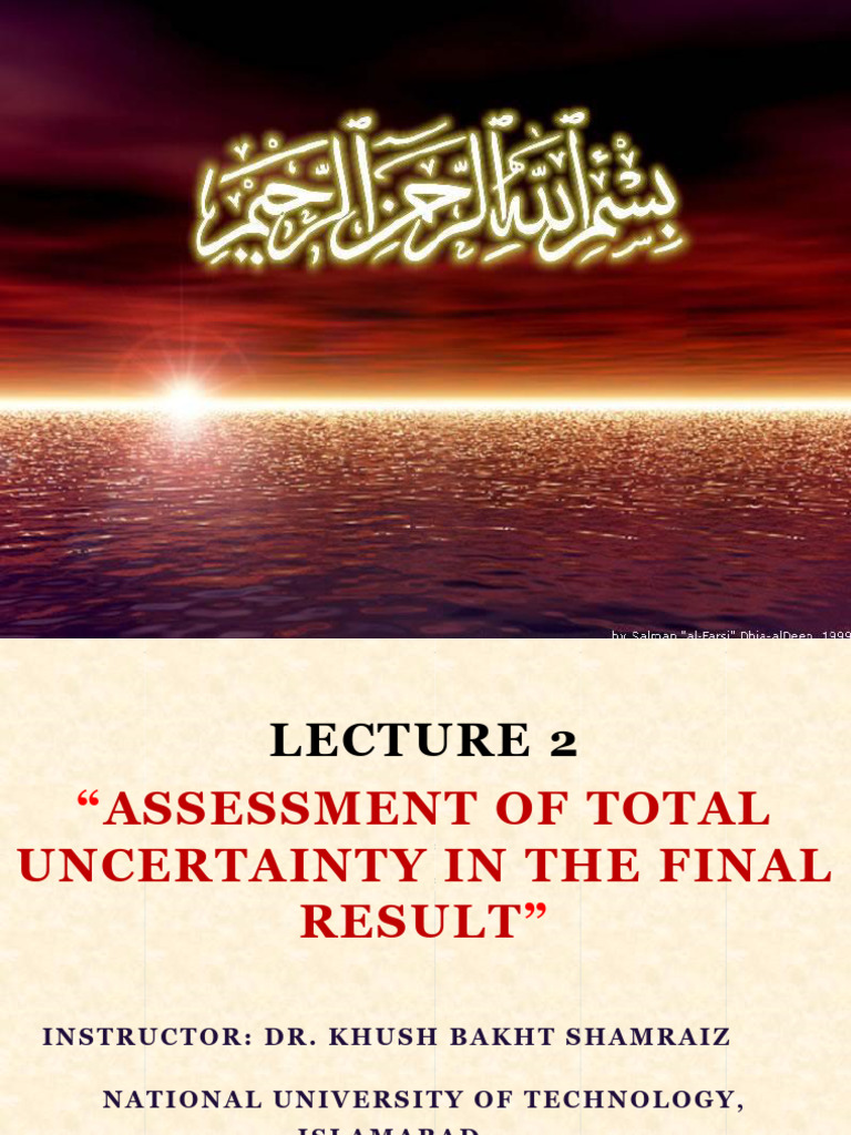 Week 1, Lecture 2 (27-10-2020) | PDF | Uncertainty | Applied Mathematics