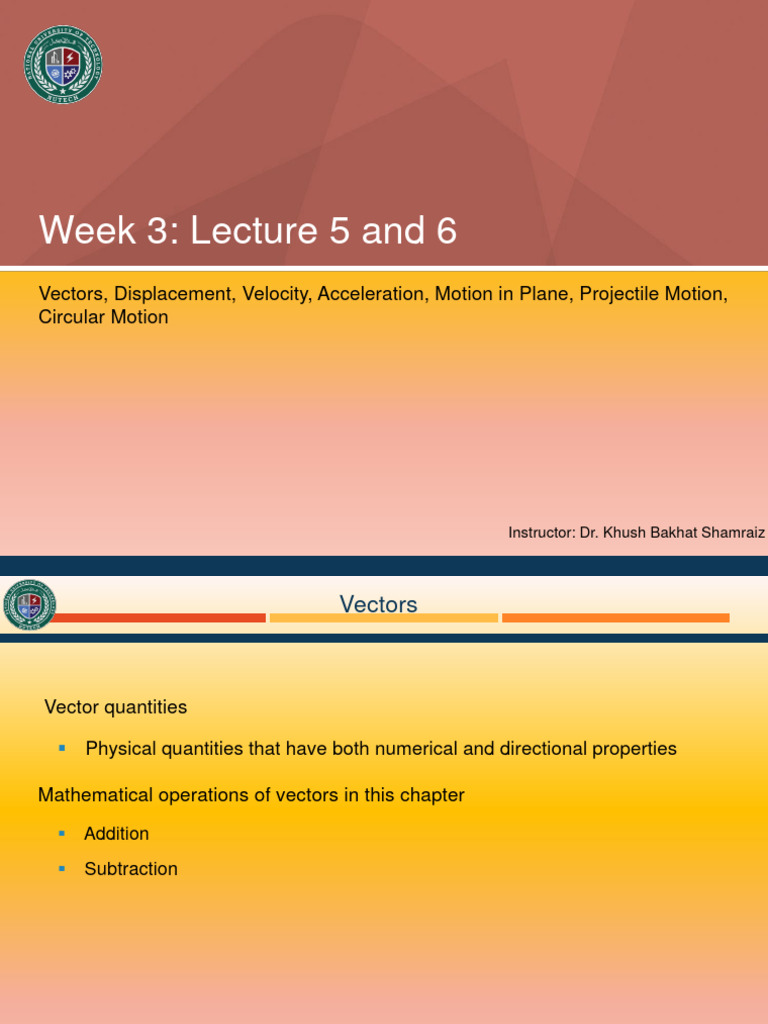 Week 1, Lecture 3 (28-10-2020) | PDF | Euclidean Vector | Coordinate System