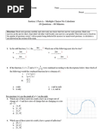 AP Calculus BC 2013 Practice Exam | PDF | Function (Mathematics) | Tangent