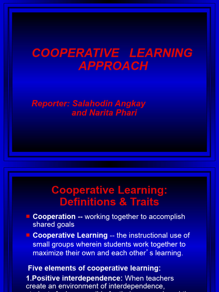 Cooperative Learning Approach2 | PDF | Learning | Behaviorism