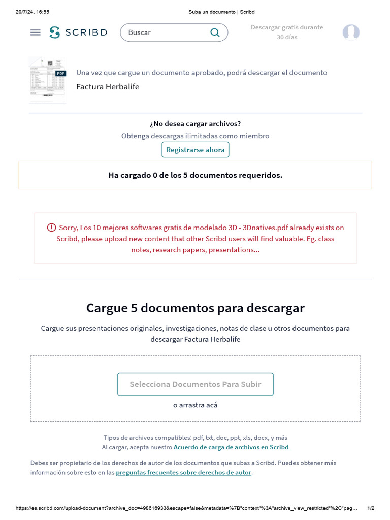 Suba Un Documento - Scribd2 | PDF | Scribd | Informática