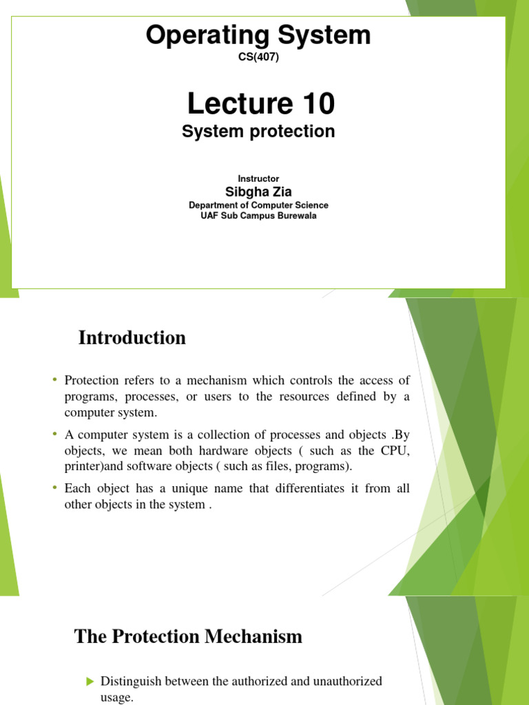 10th Lecture OS | PDF | Operating System | Password 10th Lecture OS | PDF | Operating System | Password