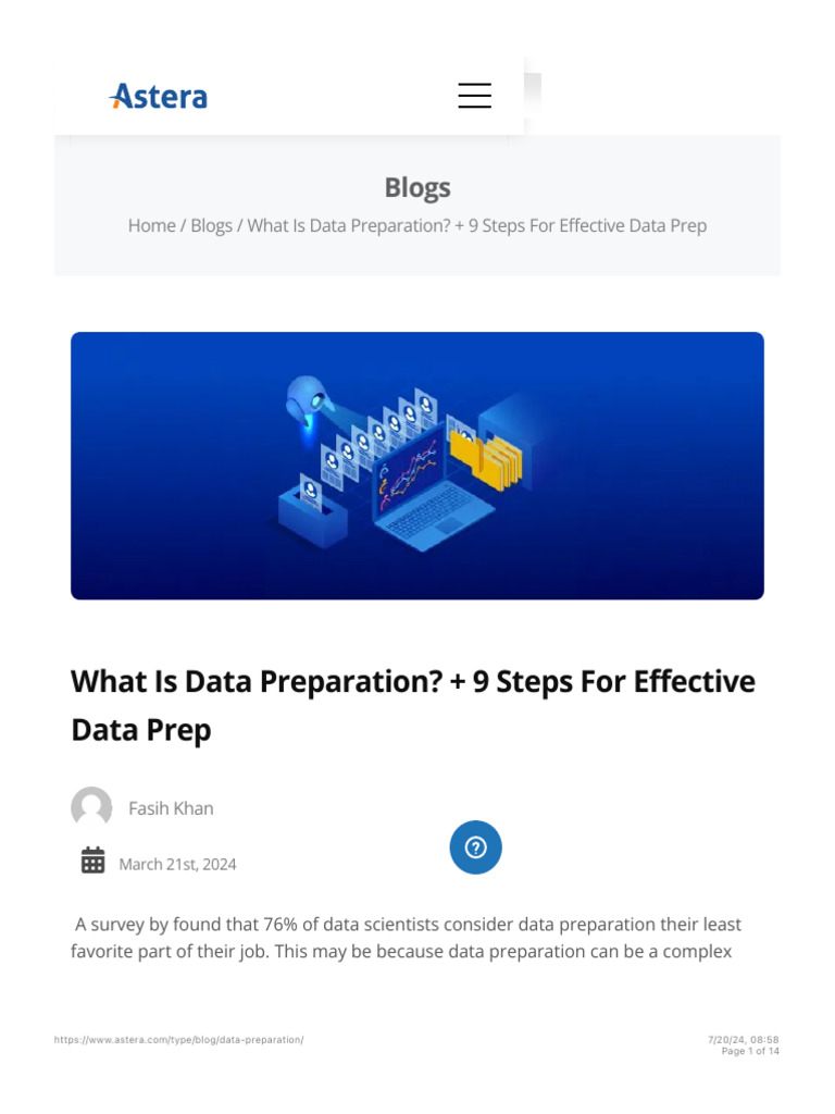 What Is Data Preparation? + 9 Steps For Effective Data Prep | PDF | Metadata | Data