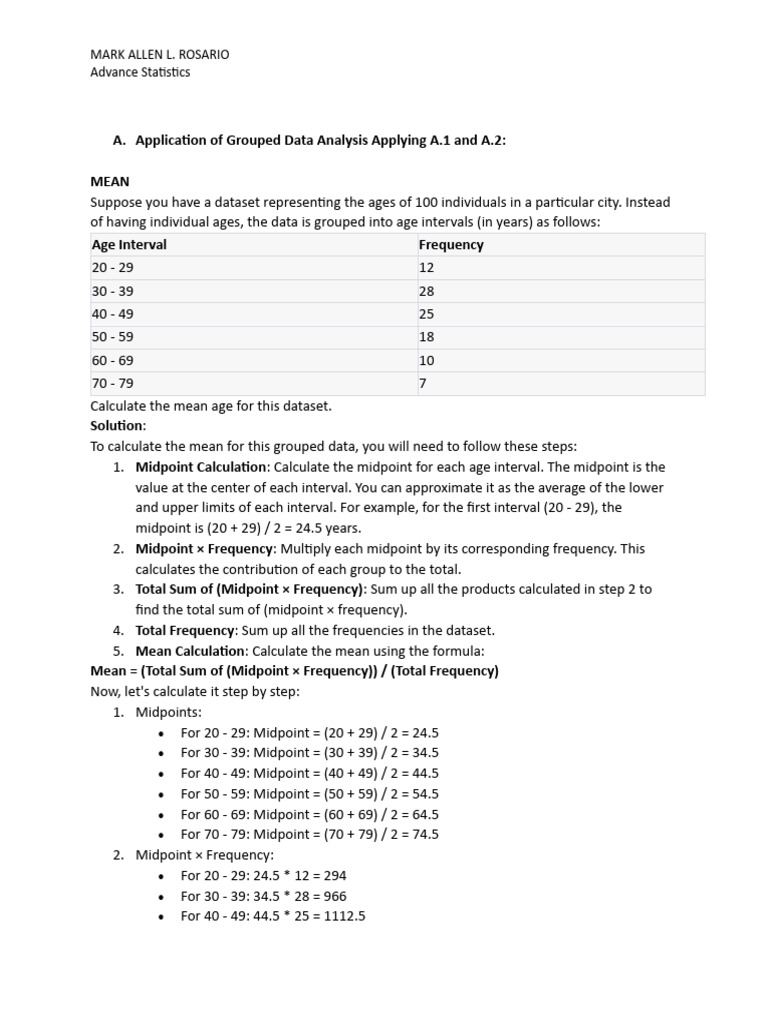 Summary of Assignment Grouped and Ungrouped Data | PDF | Coefficient Of Variation | Mode ...