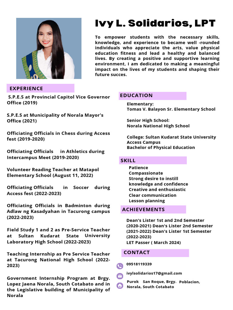 Solidarios CV | PDF | Learning | Behavior Modification