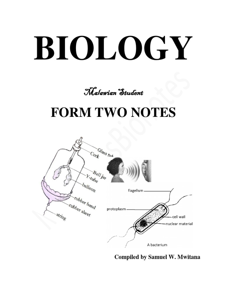 Mwitana's Biology Form 2 Notes | PDF | Lung | Stoma