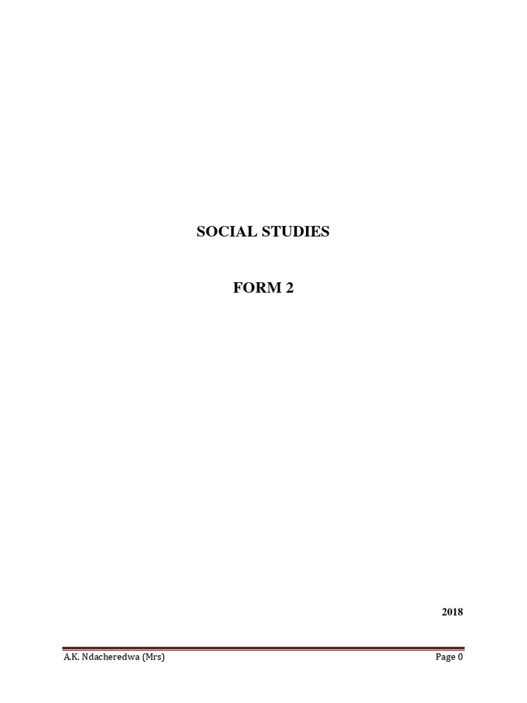 Form 2 Social Studies Notes | PDF | Taxes | Labour Law