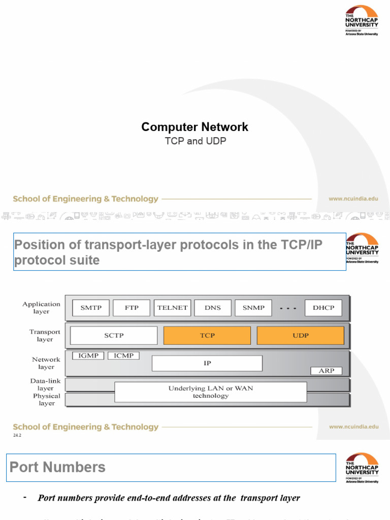 Lec Tcp Udp Pdf Transmission Control Protocol Port Computer Networking