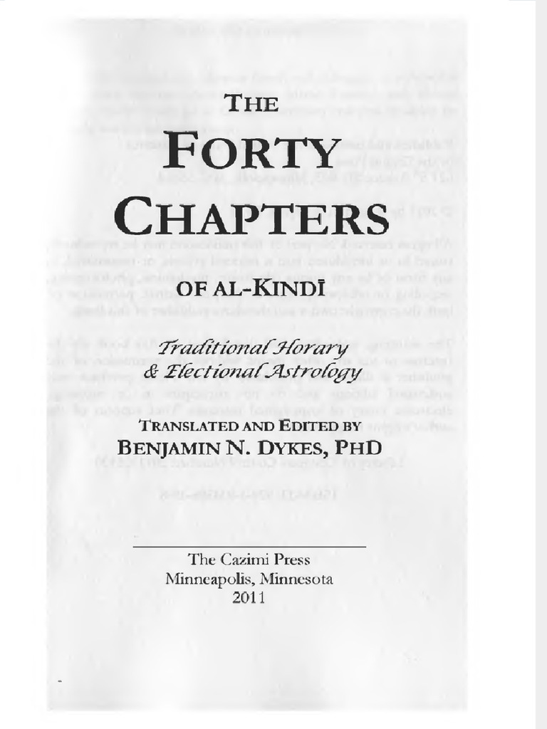 Dokumen - Tips Al Kindi Forty Chapters Ben Dykespdf | PDF