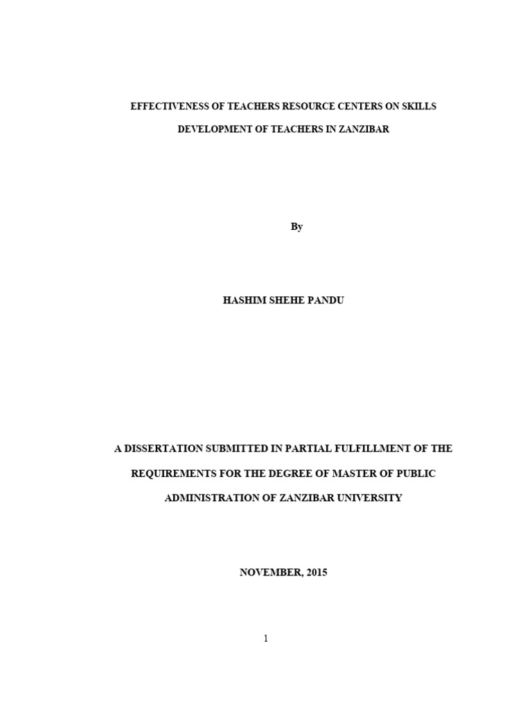 Final Dissertation Pdf Self Efficacy Teachers