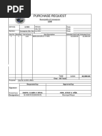 Purchase Request 2025 | PDF | Lunch | Food And Drink Preparation