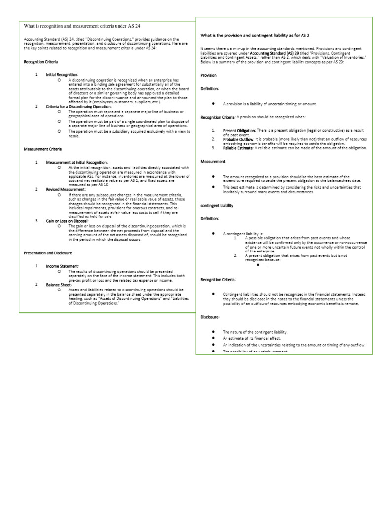 What Is Recognition and Measurement Criteria Under AS 24 What Is The ...