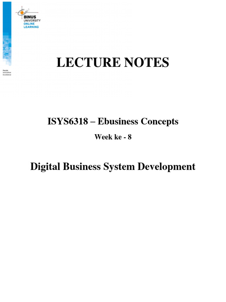Lecturer Notes - R1 W8 | PDF | Seni