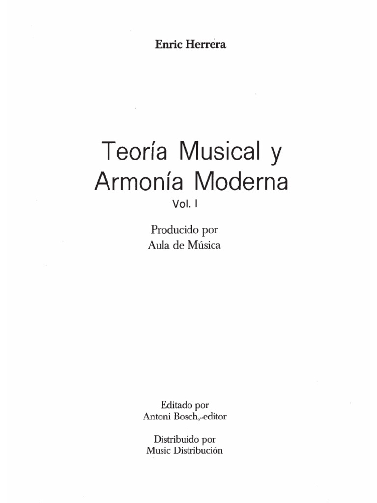 Enric Herrera - Teoría Musical y Armonía Moderna Vol I - Intercambio ...