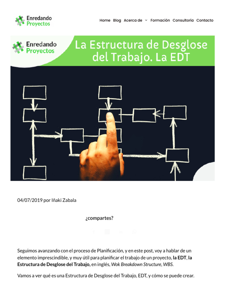 La Estructura de Desglose del Trabajo - Enredando Proyectos_ | PDF